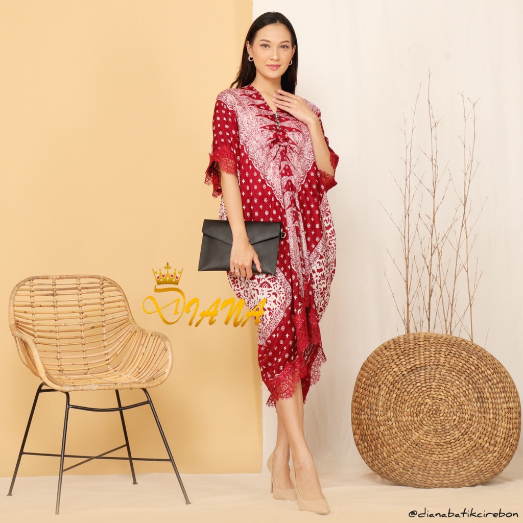 Jual PROMO KAFTAN VISCOSE LACE By Diana Batik Trusmi | Shopee Indonesia