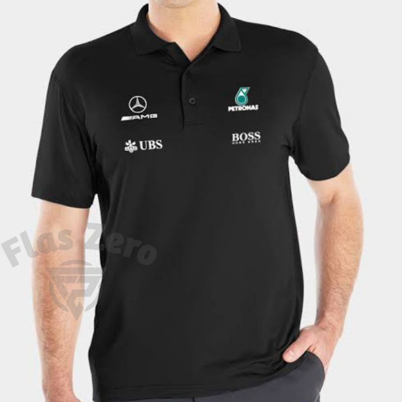Jual Kaos Kerah Pria Polo shirt Otomotif Mercedes Benz Boss Petronas ...
