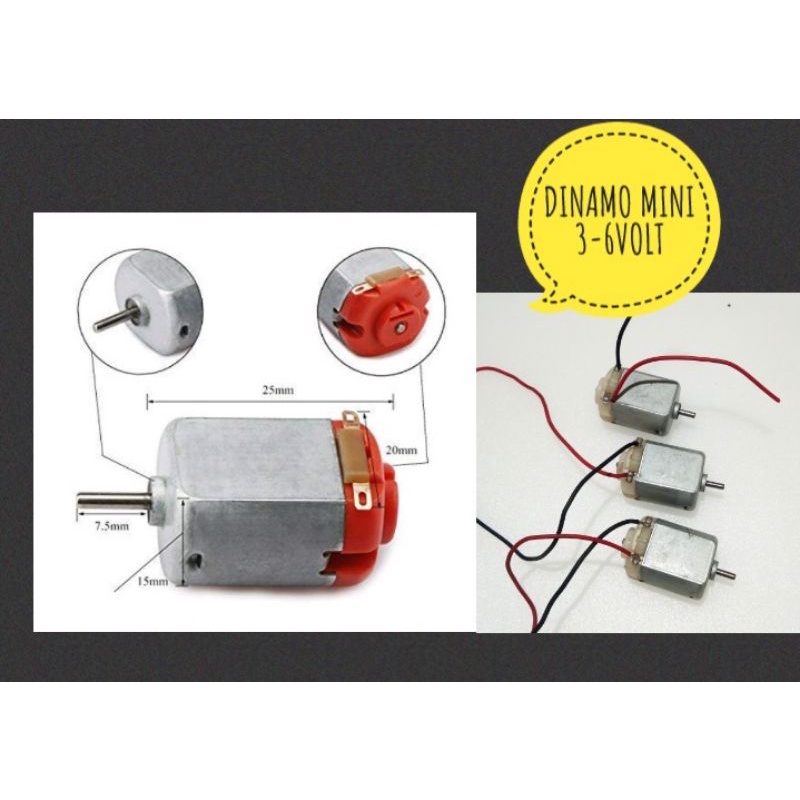 Jual Motor DC Mini 3-6V Dinamo Tamiya Mainan kipas mini | Shopee Indonesia
