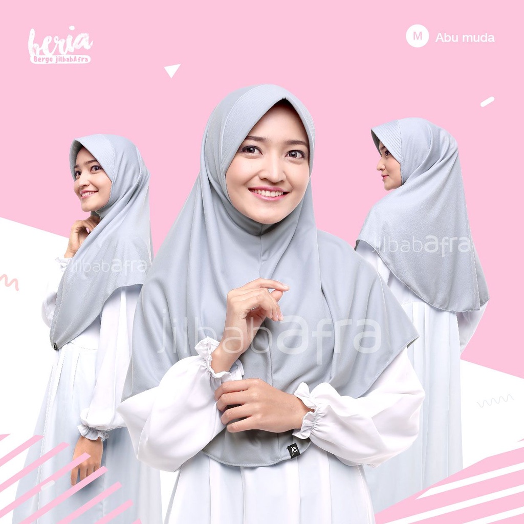 Jual Jilbab Beria by Jilbab Afra Ukuran L | Shopee Indonesia