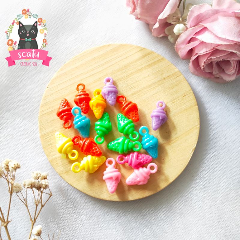 Jual Manik Mote Charm/ Gantungan Ice Cream / Es Krim Mix (30gr ...