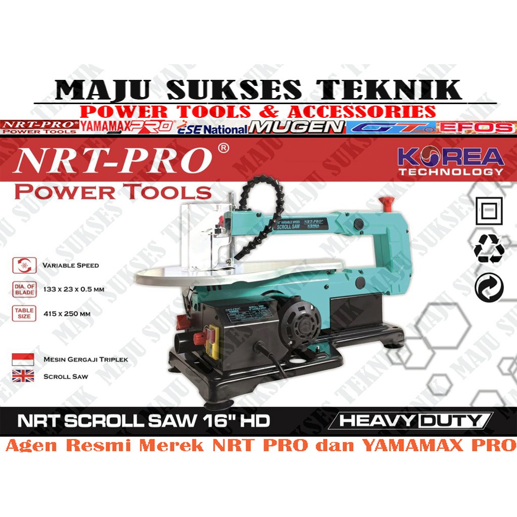 Jual NRT-PRO Scroll Saw 16 Inch Gergaji Triplek Ukir Jigsaw Duduk Mesin ...