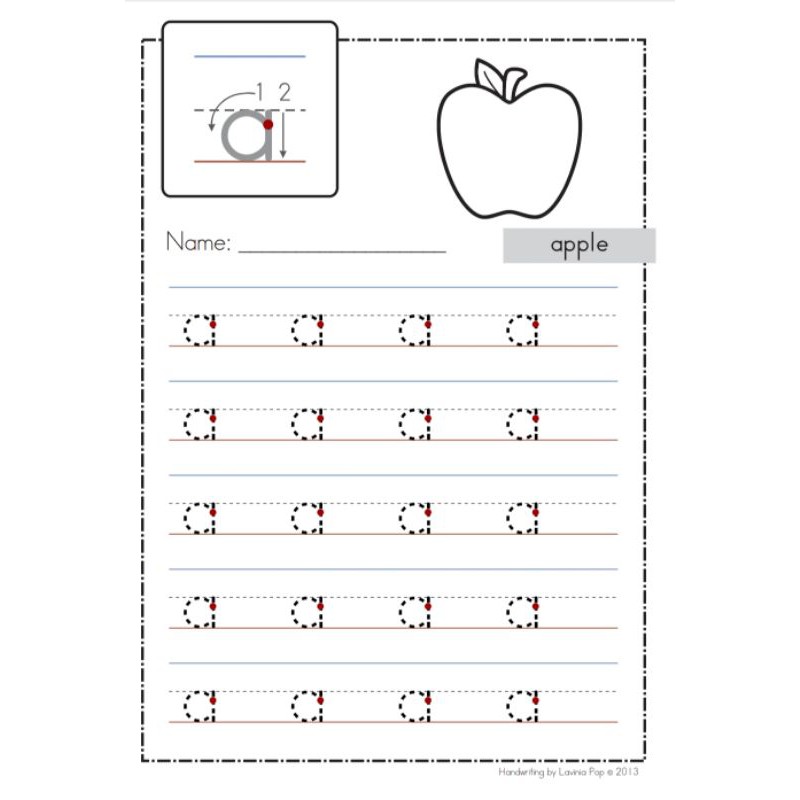Jual 26 Halaman Menulis abc Huruf Kecil Besar | Worksheet abc lowercase ...