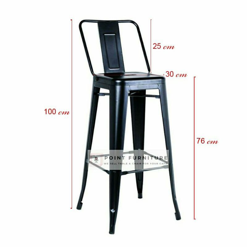 Jual Bar stool/Kursi besi/Kursi cafe/Kursi Besi Sandaran | Shopee Indonesia