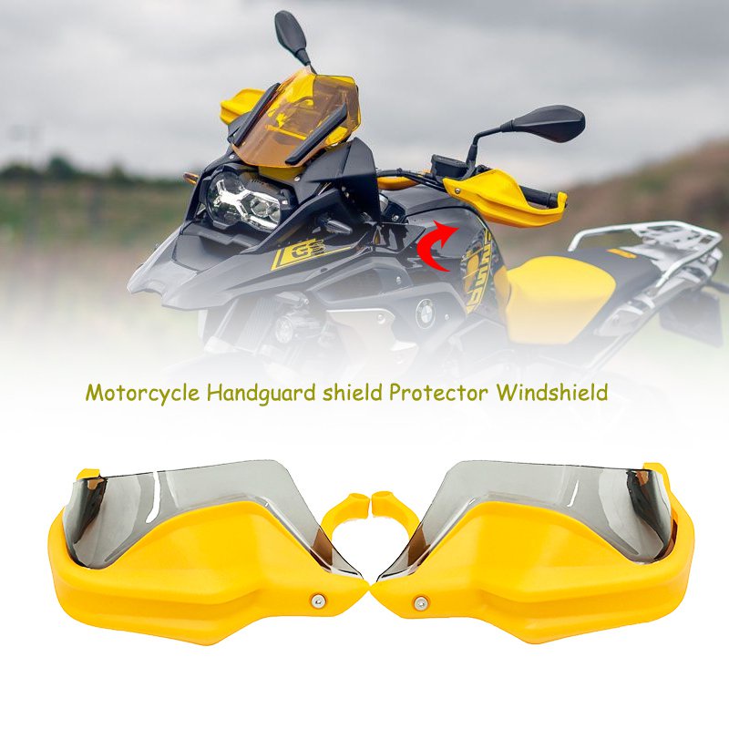 Jual &Yellow Handguard Shield Hand Guard Protector Windshield fits For ...