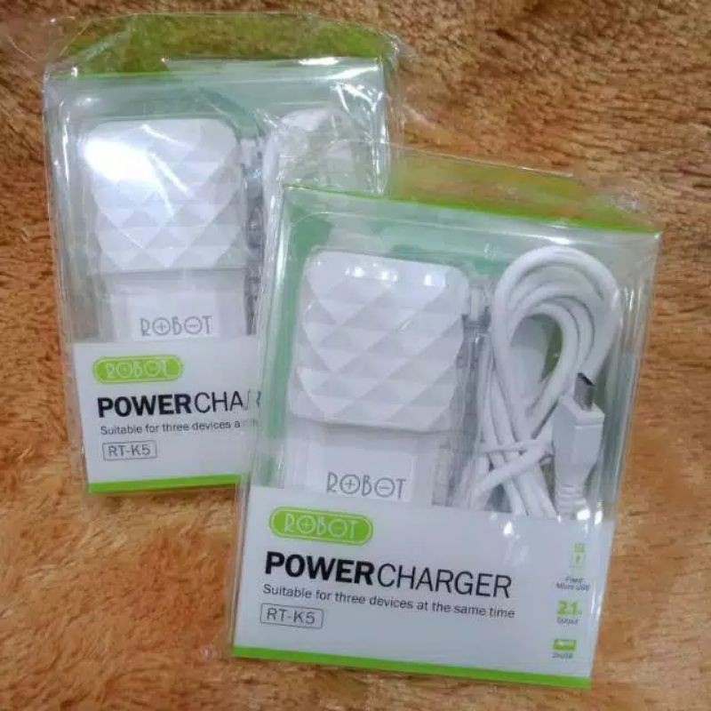 Jual Charger ROBOT RT-K7 1A /RT-K5 2A /RT-K9 2A | Shopee Indonesia