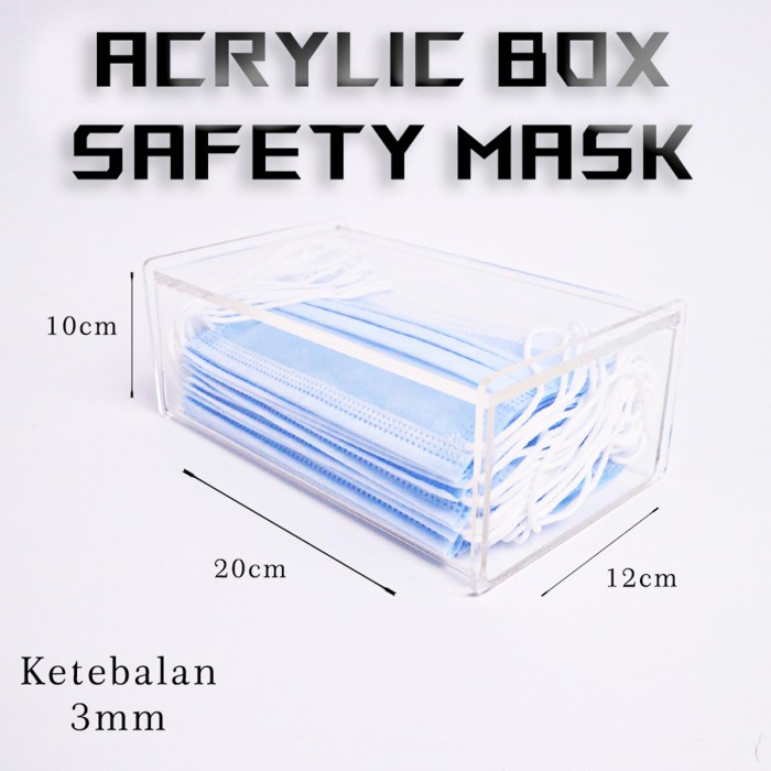 Jual Kotak Masker Akrilik - Acrylic Safety Box Wadah Tempat Penyimpanan ...
