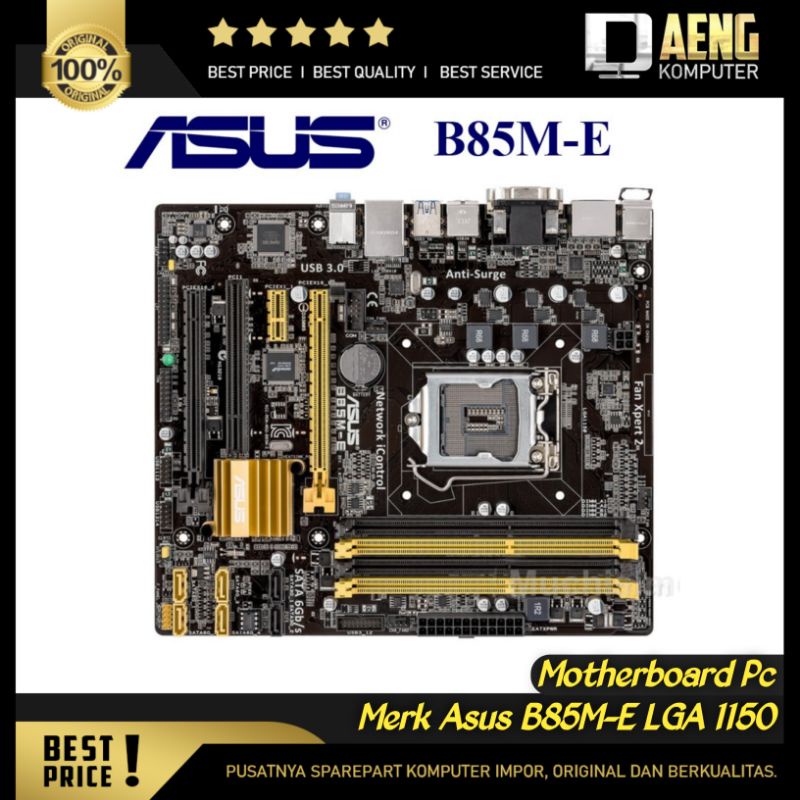Jual Motherboard Mainboard Mobo Pc Merk Asus B85M-E Socket 1150 4 Slot Ram | Shopee Indonesia