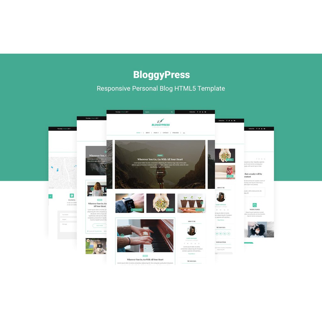 Jual Landing Page - BloggyPress | Personal Blog HTML5 Template | Shopee ...