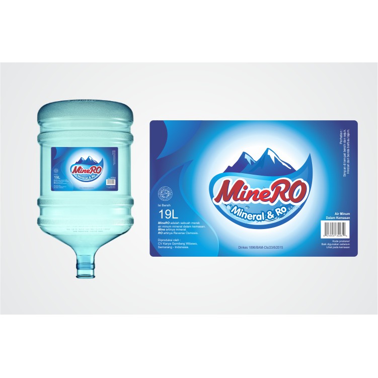 Jual Cetak Sticker Label Air Kemasan Mineral Aqua Galon (isi 100Pcs ...