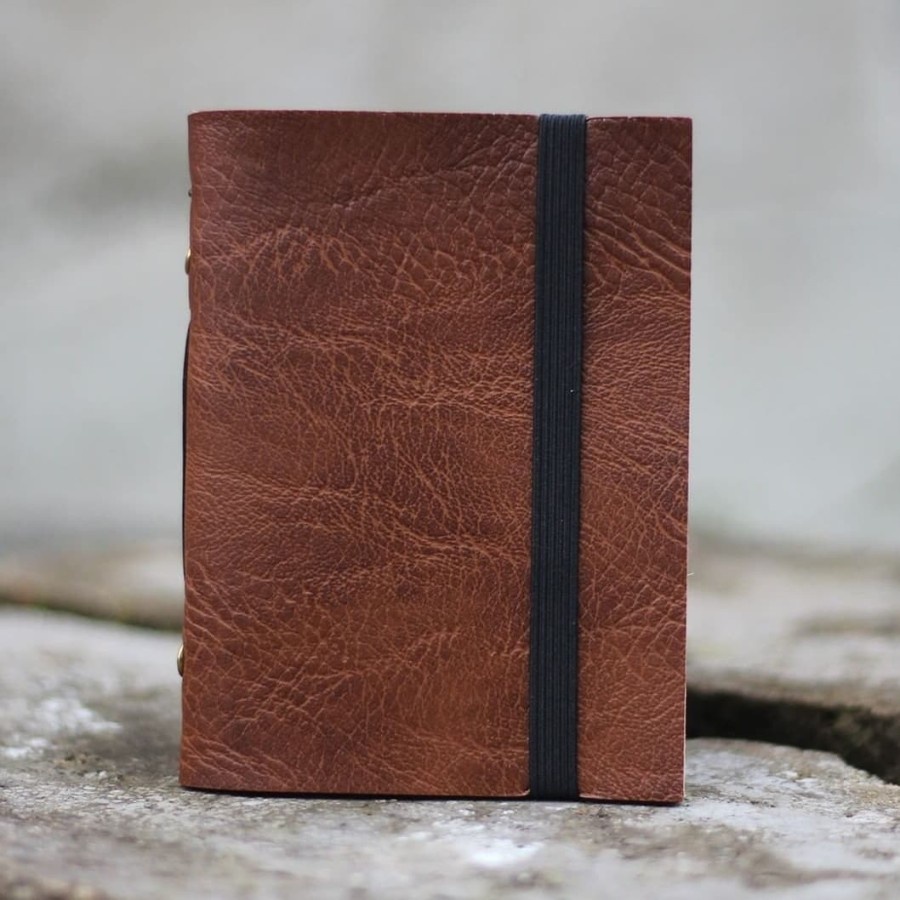 Jual BUKU CATATAN PLAIN-Y (POCKET) GENUINE LEATHER - Cokelat / Agenda ...