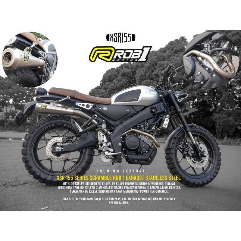 Jual Knalpot Rob1 XSR leher atas Original Rob1 | Shopee Indonesia