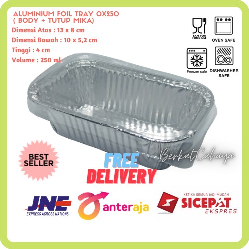 Jual ALUMINIUM FOIL TRAY OX 250 / ALUMINIUM FOIL CUP - READY STOCK KUALITAS BAGUS | Shopee Indonesia