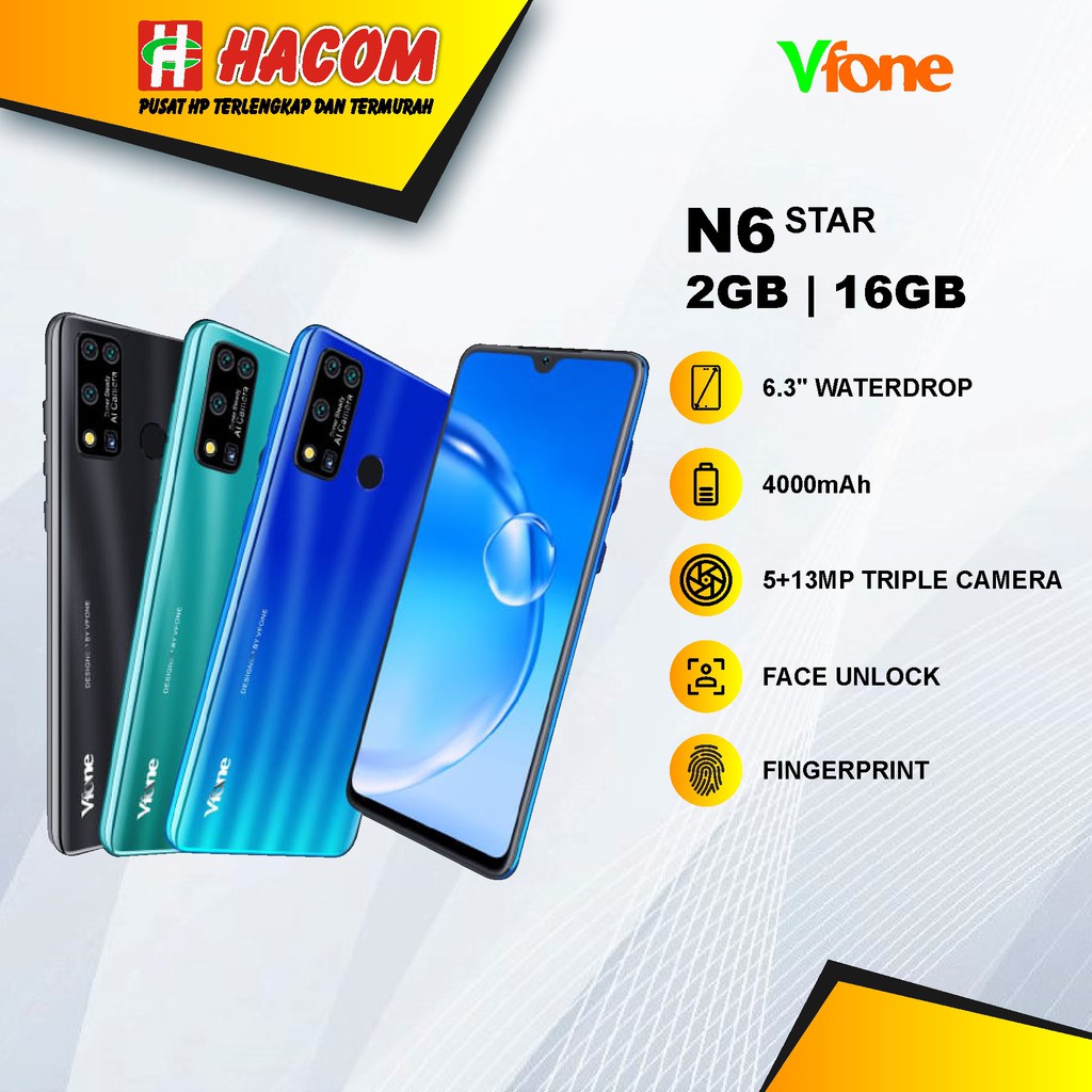 Jual HP VFONE N6 STAR RAM 2GB ROM 16GB GARANSI RESMI | Shopee Indonesia