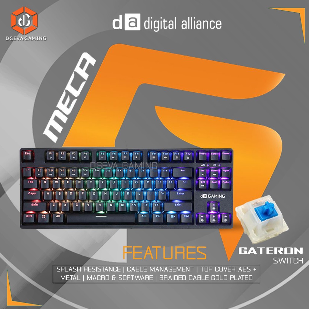 Jual Digital Alliance DA Meca G TKL RGB Gateron Mechanical Gaming ...