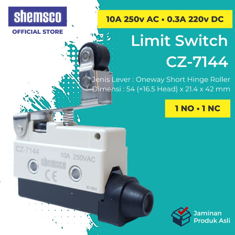 Jual 10A 250v CZ-7144 Limit Switch ZC-W355 Saklar Push ON Shemsco | Shopee Indonesia