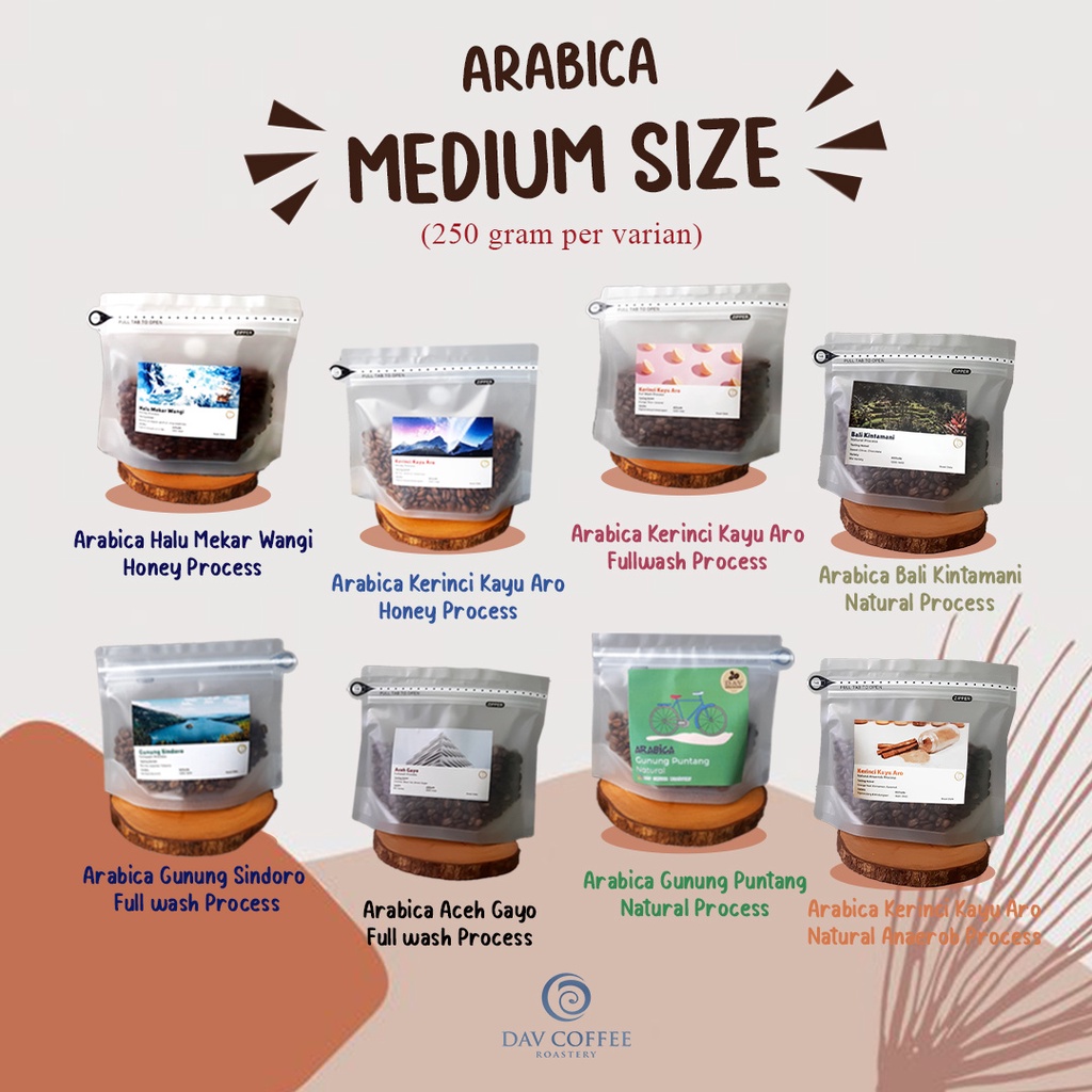 Jual Dav Coffee Roastery - MEDIUM SIZE TRIPPLE (3 pcs x 200 gram ...