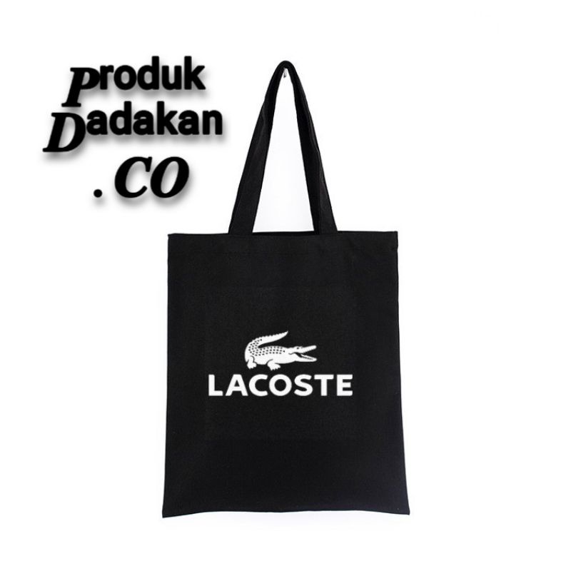 Jual Totebag merk LACOSTE distro brand ternama katun totebag slingbags ...