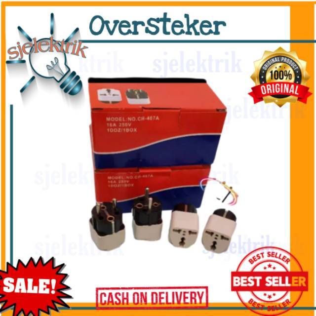Jual Over Steker / Sambungan Colokan Kaki Tiga / sambungan Charger ...