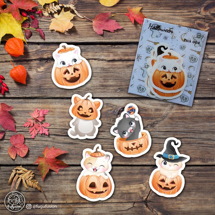 Jual Sticker / Stiker Deco Aesthetic Pack Halloween 004 Utk Laptop ...