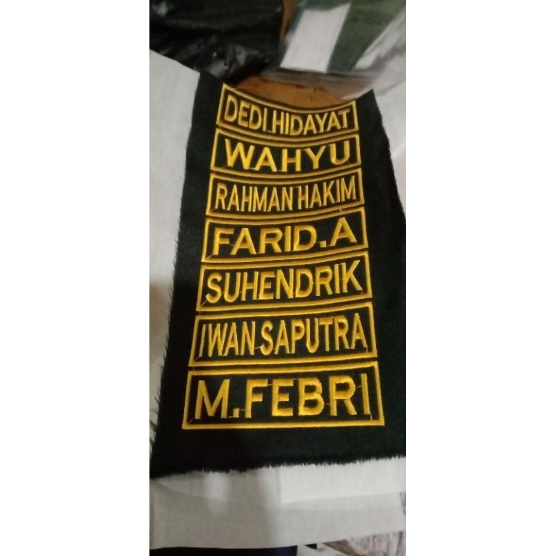 Jual bordir nama atribut seragam security | Shopee Indonesia