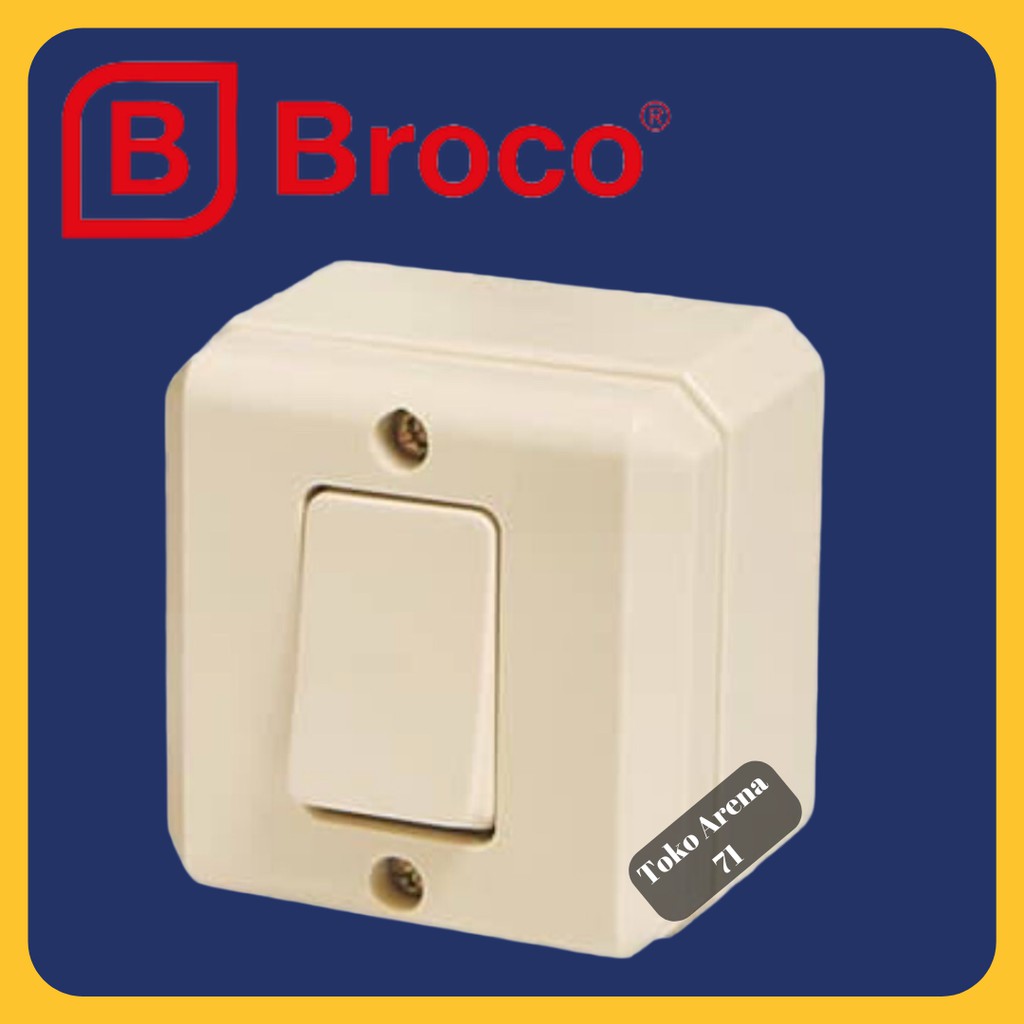 Jual BROCO SAKLAR ENGKEL OB TEMPEL SEGI CREAM NEW GEE 16210-11 / BROCO ...