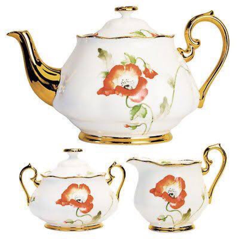 Jual Promo 100 Years Royal Albert 1970 Poppy Tea Set Teapot Sugar ...