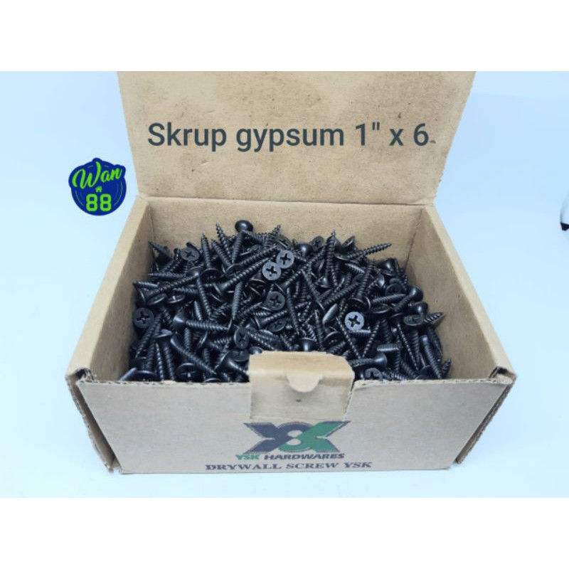 Jual Skrup gypsum/ Drywall screws YSK 6 x 1" | Shopee Indonesia