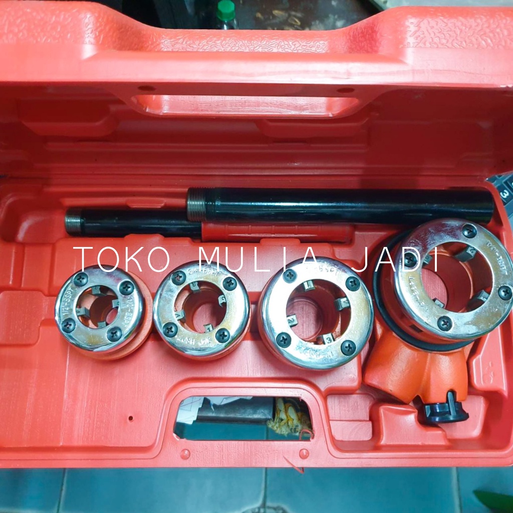 Jual Alat senai pipa manual 1/2" 3/4" 1" 1-1/4" / snei snai drat model Ridgid 62W pembuat ulir ...