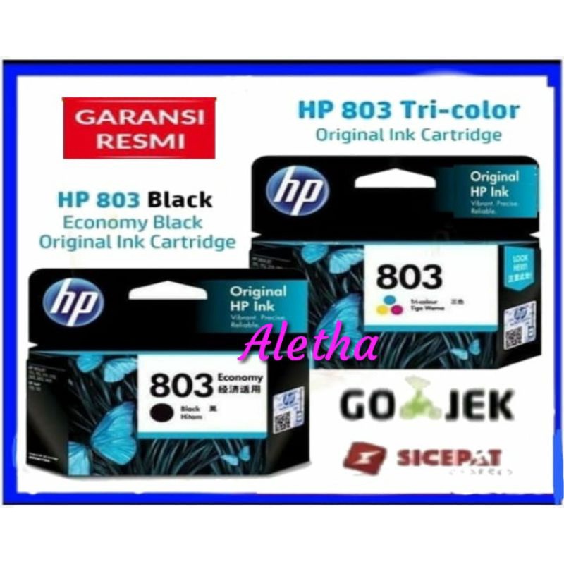 Jual Tinta HP 803. Cartridge Original. Black, Color. | Shopee Indonesia