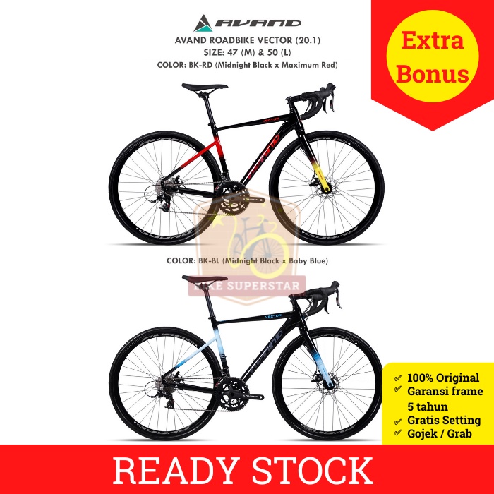 Jual Sepeda Balap Roadbike Avand Vector Alloy 11 Speed Garansi 5 Tahun ...