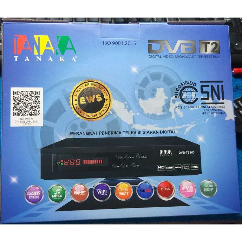 Jual STB Set top box DVB T2 TANAKA ber SNI | Shopee Indonesia