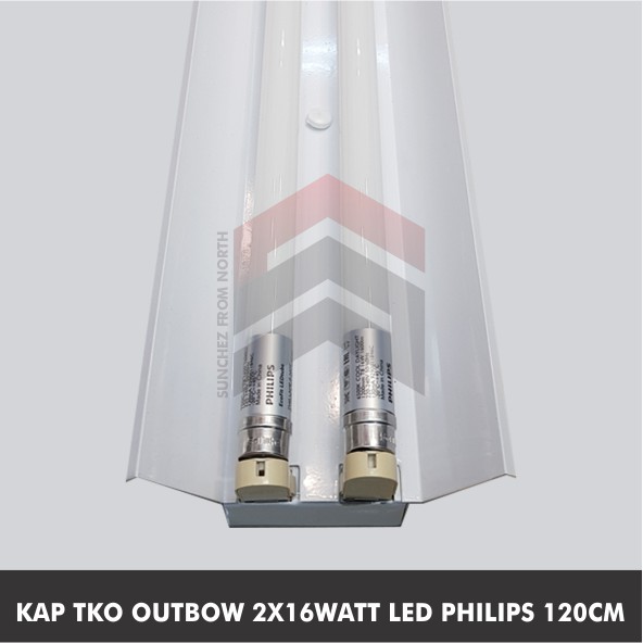 Jual Kap TKO Outbow Lampu TL T8 Philips Tube Ecofit LED 2x16 Watt ...