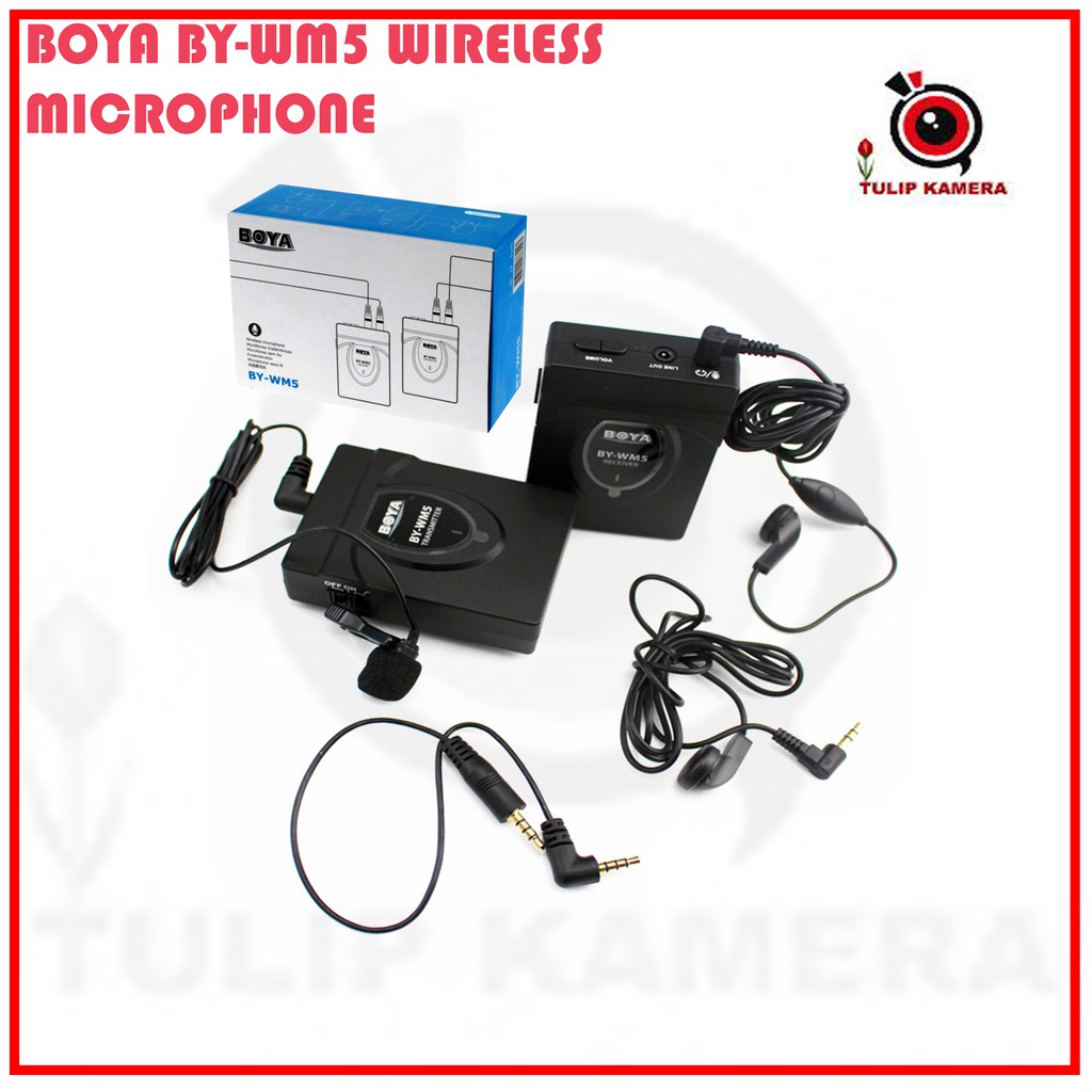Jual Boya BY-WM5 Wireless Microphone Original | Shopee Indonesia