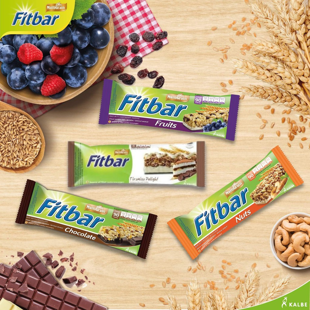 Jual FITBAR TIRAMISU CHOCOLATE NUTS FRUITS Multigrain bar diet snack ...