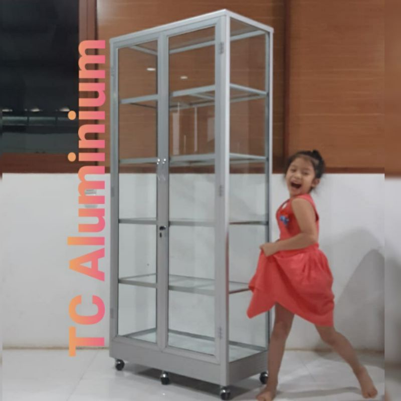 Jual 616 80X40X180 S LEMARI RAK PAJANGAN TC ALUMINIUM TEBAL ETALASE ...