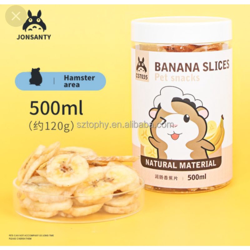 Jual Snack Hamster Banana Chips / keripik pisang snack hamster 15gram ...