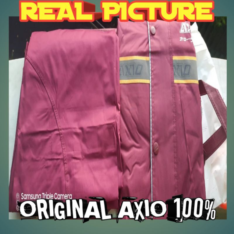 Jual AXIO JAS HUJAN WARNA MAROON UKURAN M ORIGINAL | Shopee Indonesia