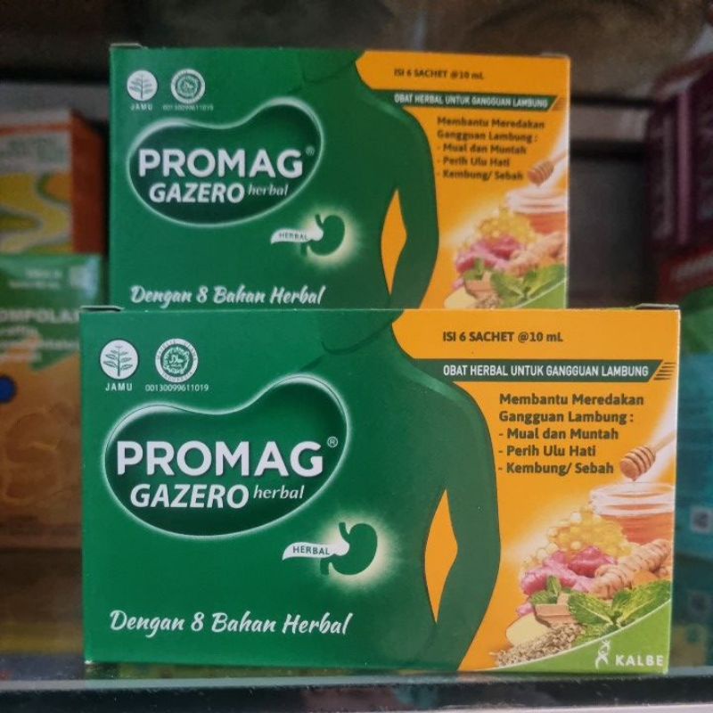 Jual PROMAG GAZERO HERBAL - OBAT MAAG & ASAM LAMBUNG ISI 6 SACHET ...