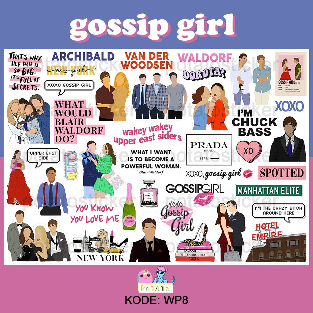 Jual Gossip Girl - Sticker Tumblr (untuk hp, laptop, dll) | Shopee ...