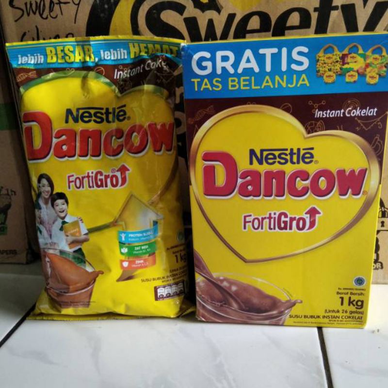 Jual susu dancow fortigro 1kg coklat pouch FREE TAS CANTIK | Shopee ...