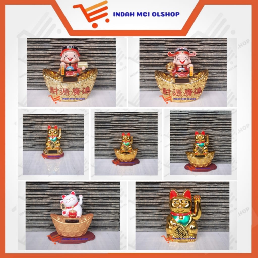 Jual KUCING HOKI SOLAR / MANEKO NEKI KUCING REJEKI / PAJANGAN DEWA UANG ...