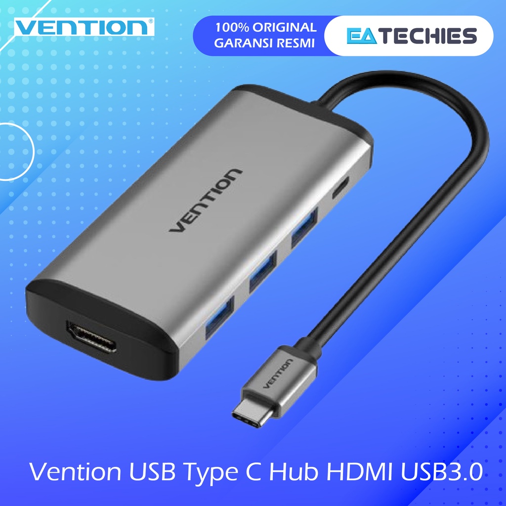 Jual Vention USB Type C Hub HDMI USB 3.0 Thunderbolt Dongle 5 in 1 ...