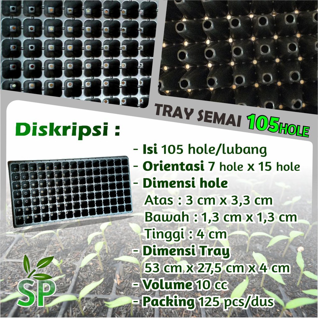 Jual Tray Semai Pot Semai Seedling Bibit Untuk Benih Tanaman Tray 105 ...