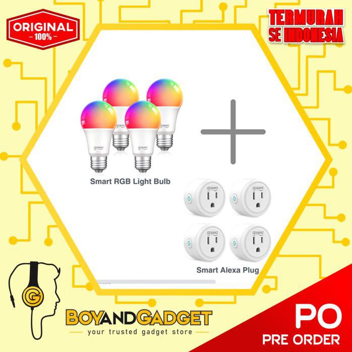 Jual SMART LIGHT BULBS 4 PACK & SMART PLUG 4 PACK WORKS WITH ALEXA AND ...