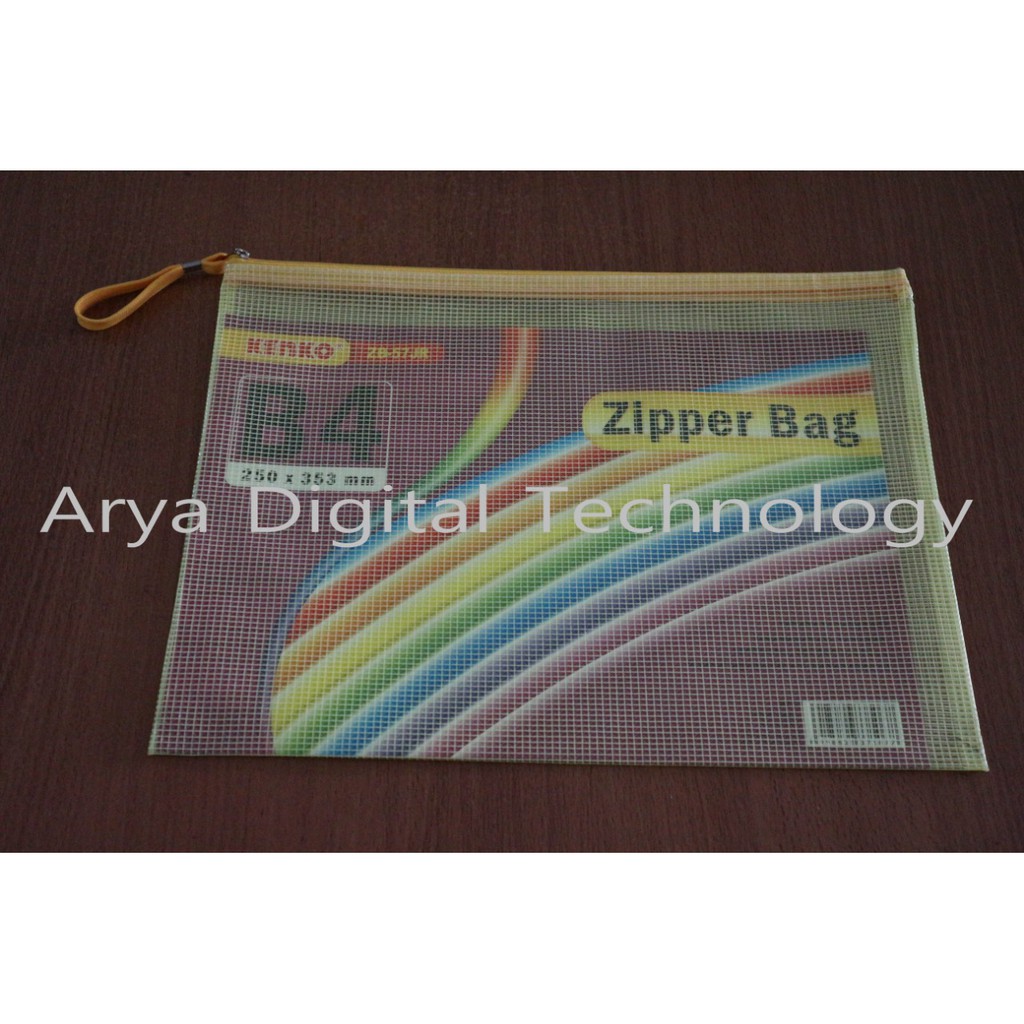 Jual Zipper Bag B4 Kenko Jaring Kantong Serbaguna Map Dokumen Murah