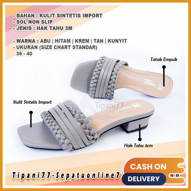 Jual Sandal Heels Wanita Terbaru Hak Tahu 5Cm Model Kokop Mj 05 Pluvia ...