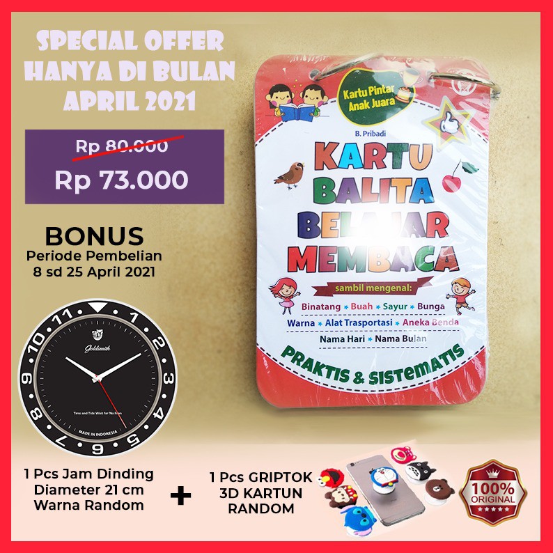 Jual Buku Flash Card - Kartu Balita Belajar Membaca Kartu Pintar Anak ...