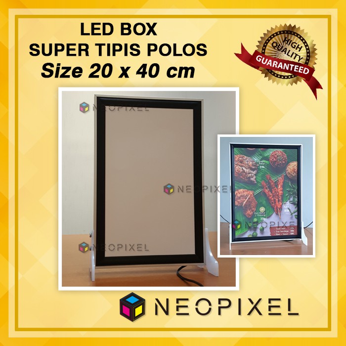 Jual Neon box Super Tipis uk 20x40 cm - 1 Sisi - Light box menu Café ...