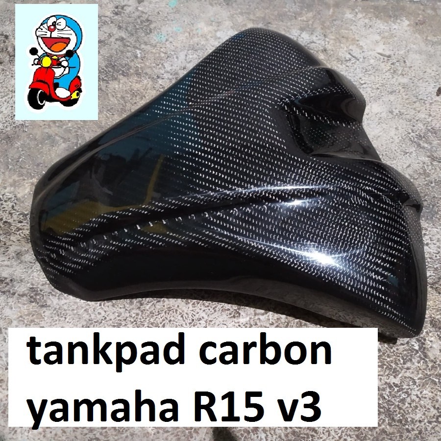 Jual Tankpad carbon R15 v3 vva pelindung tangki cover tanki carbon ...
